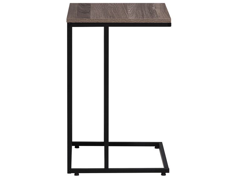 U-Shaped Side Table Taupe Wood with Black TROY | Beliani.co.uk