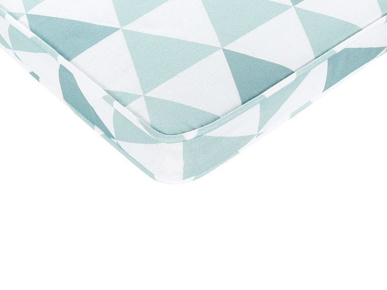 Set of 2 Outdoor Seat Pad Cushions Triangle Pattern Blue and White ...