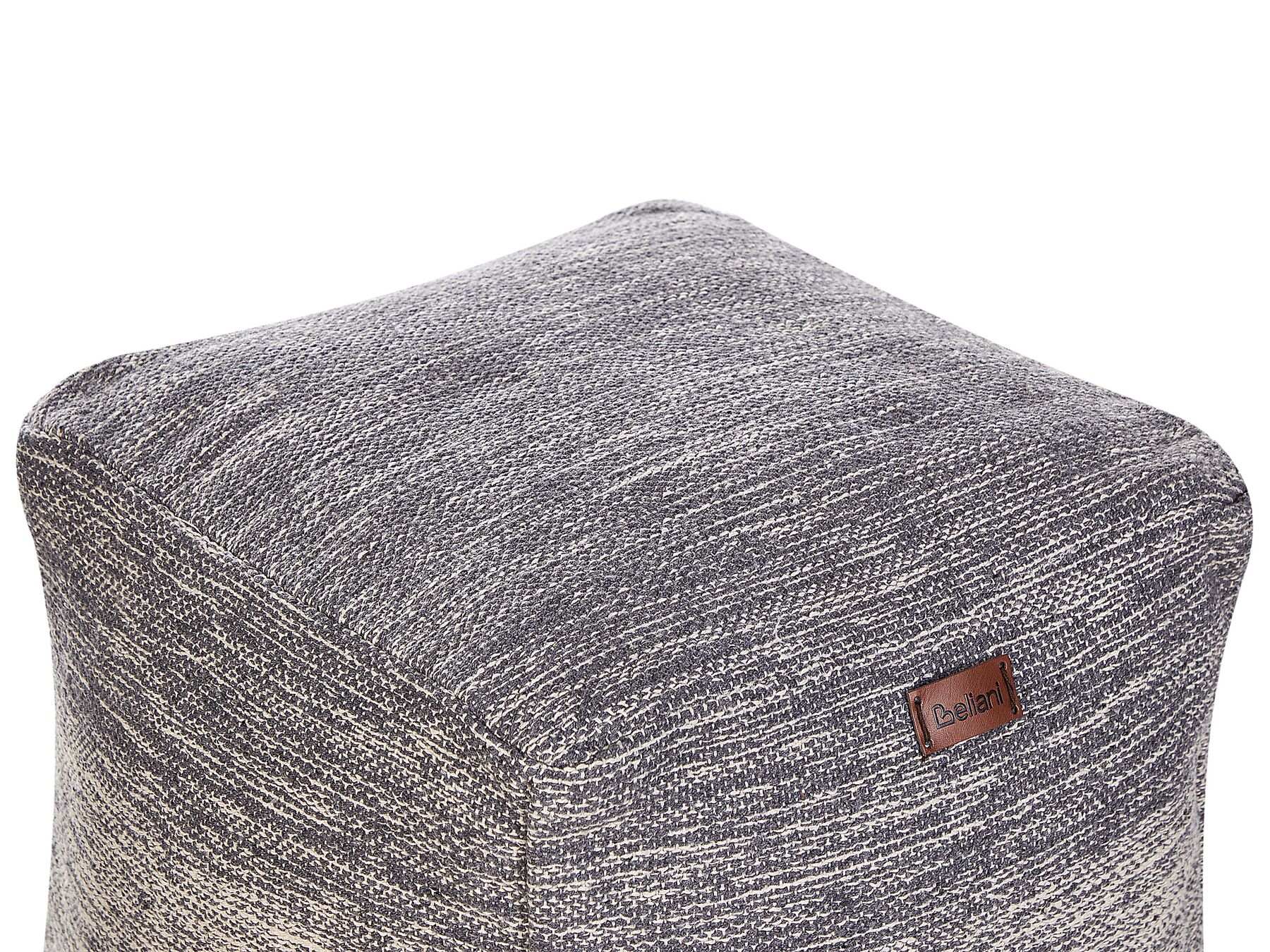 Cotton Pouffe Light Grey HIRRI | Beliani.co.uk