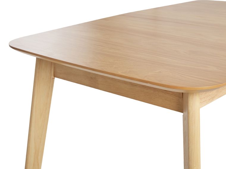 Extending Dining Table 120/150 x 75 cm Light Wood MADOX | Beliani.co.uk