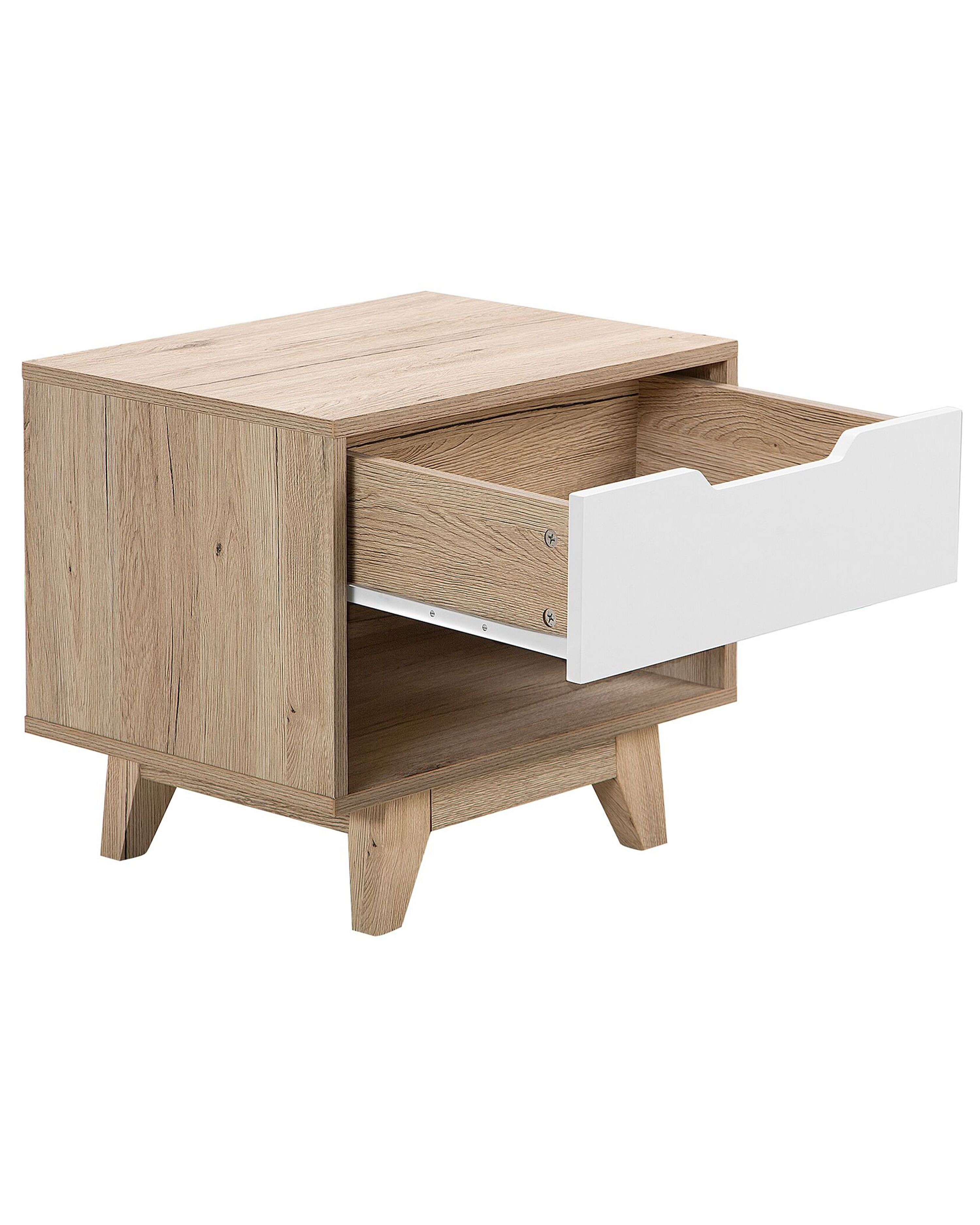 Natbord Hvid/Lyst Træ SPENCER | Beliani.dk