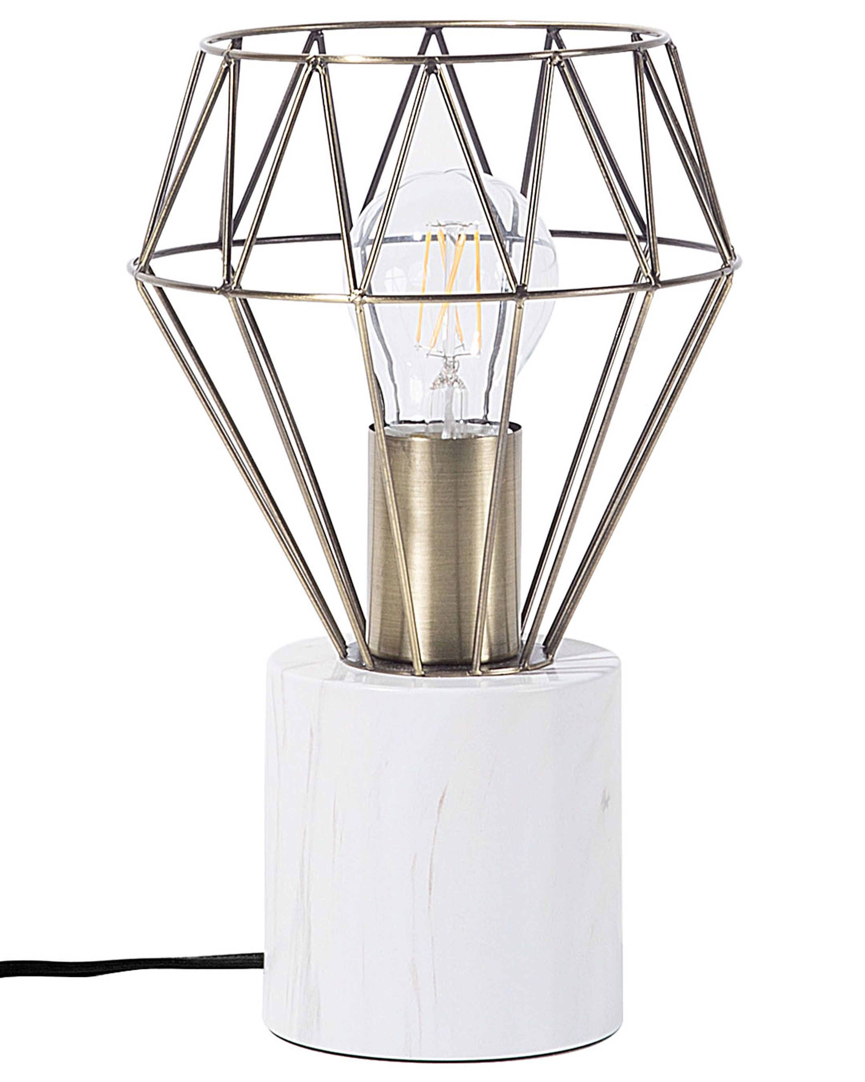 Metal Table Lamp Brass MOONI Small | Beliani.co.uk