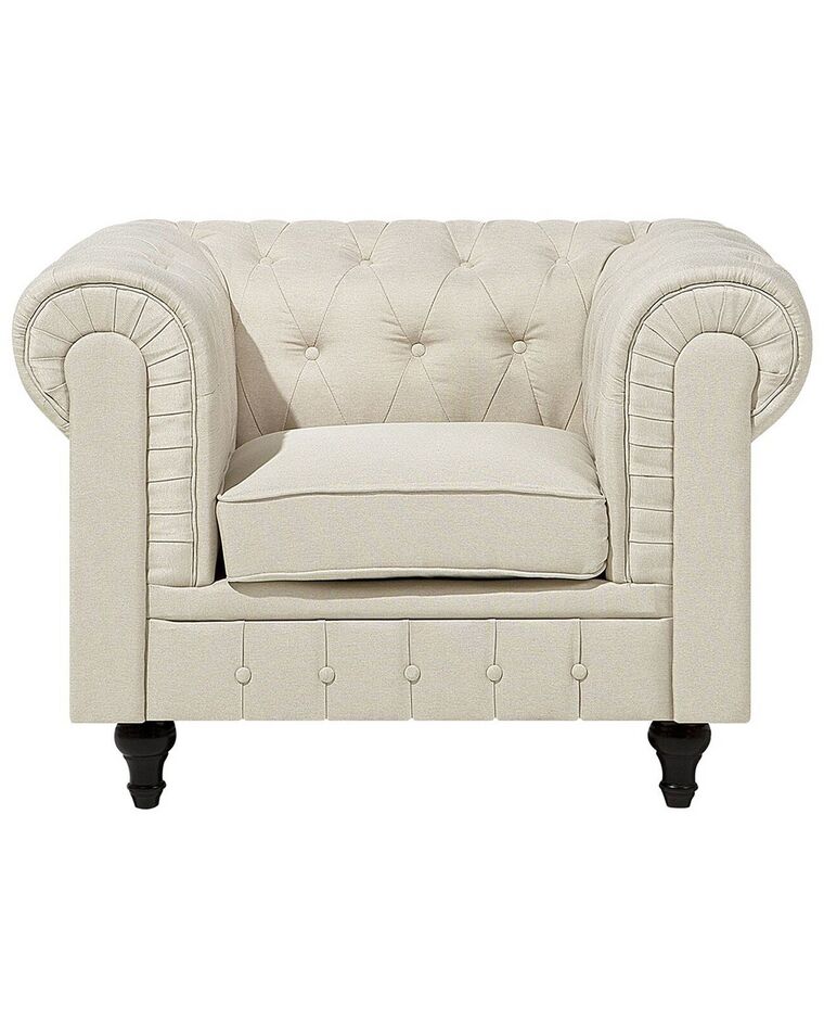 Sessel Polsterbezug beige CHESTERFIELD | Beliani.at