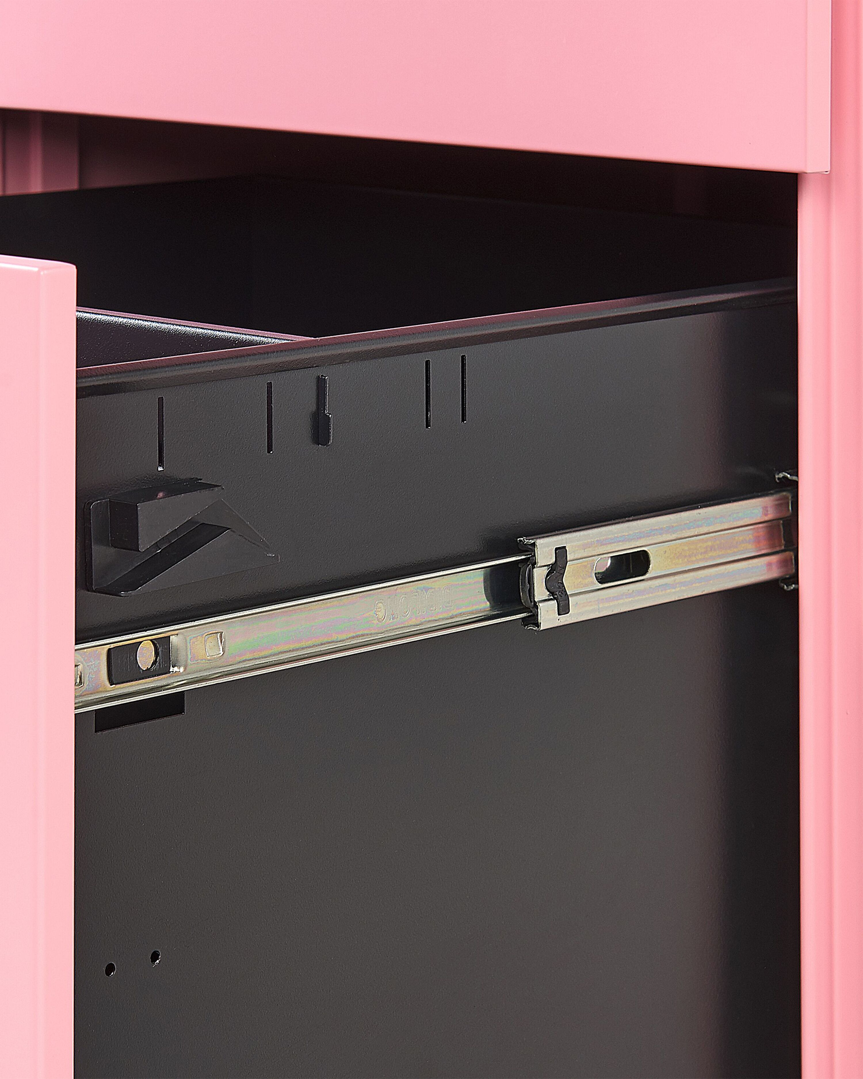 3 Drawer Metal Storage Cabinet Pink CAMI | Beliani.co.uk