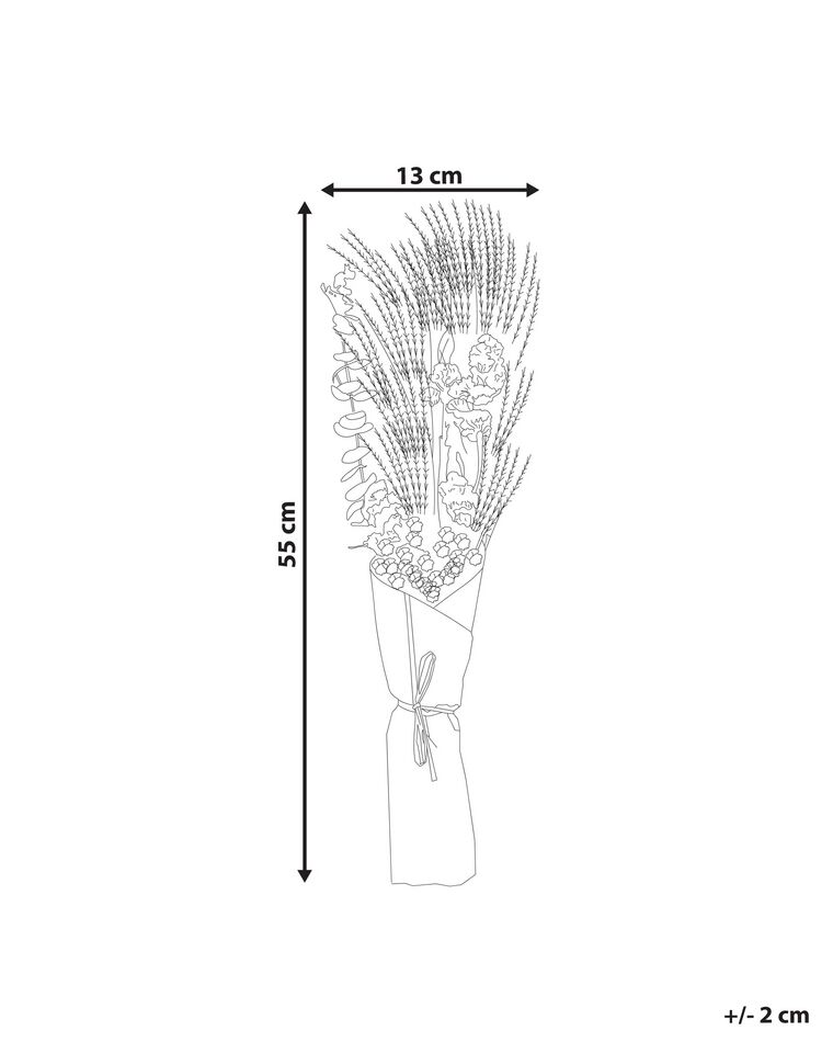 Ramo de flores secas cor de rosa 55 cm ARABA | Beliani.pt
