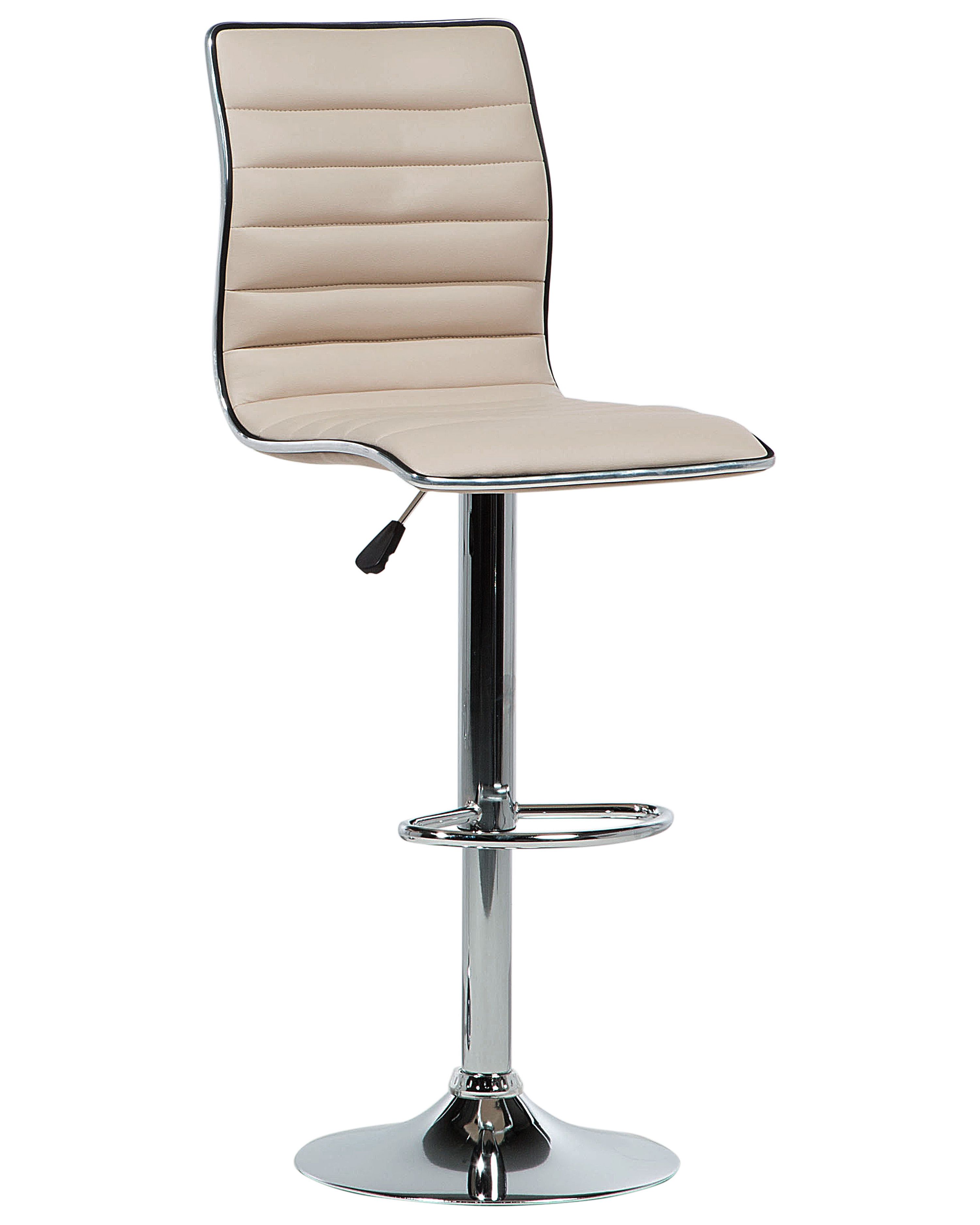 Barhocker Kunstleder beige höhenverstellbar 2er Set LUCERNE | Beliani.de