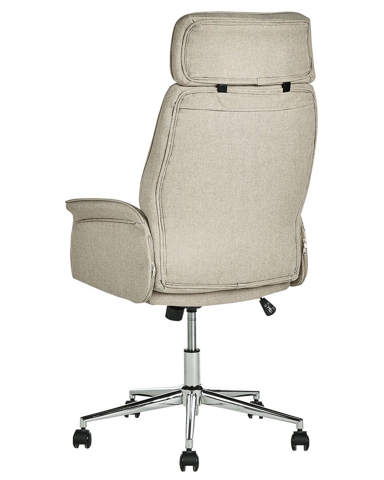Swivel Office Chair Beige PILOT | Beliani.co.uk