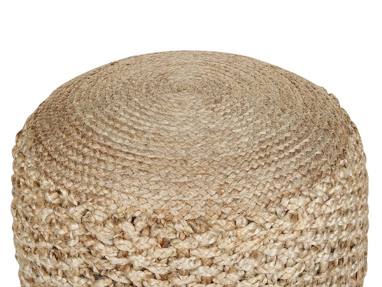 Poef jute beige DINNI | Beliani.nl