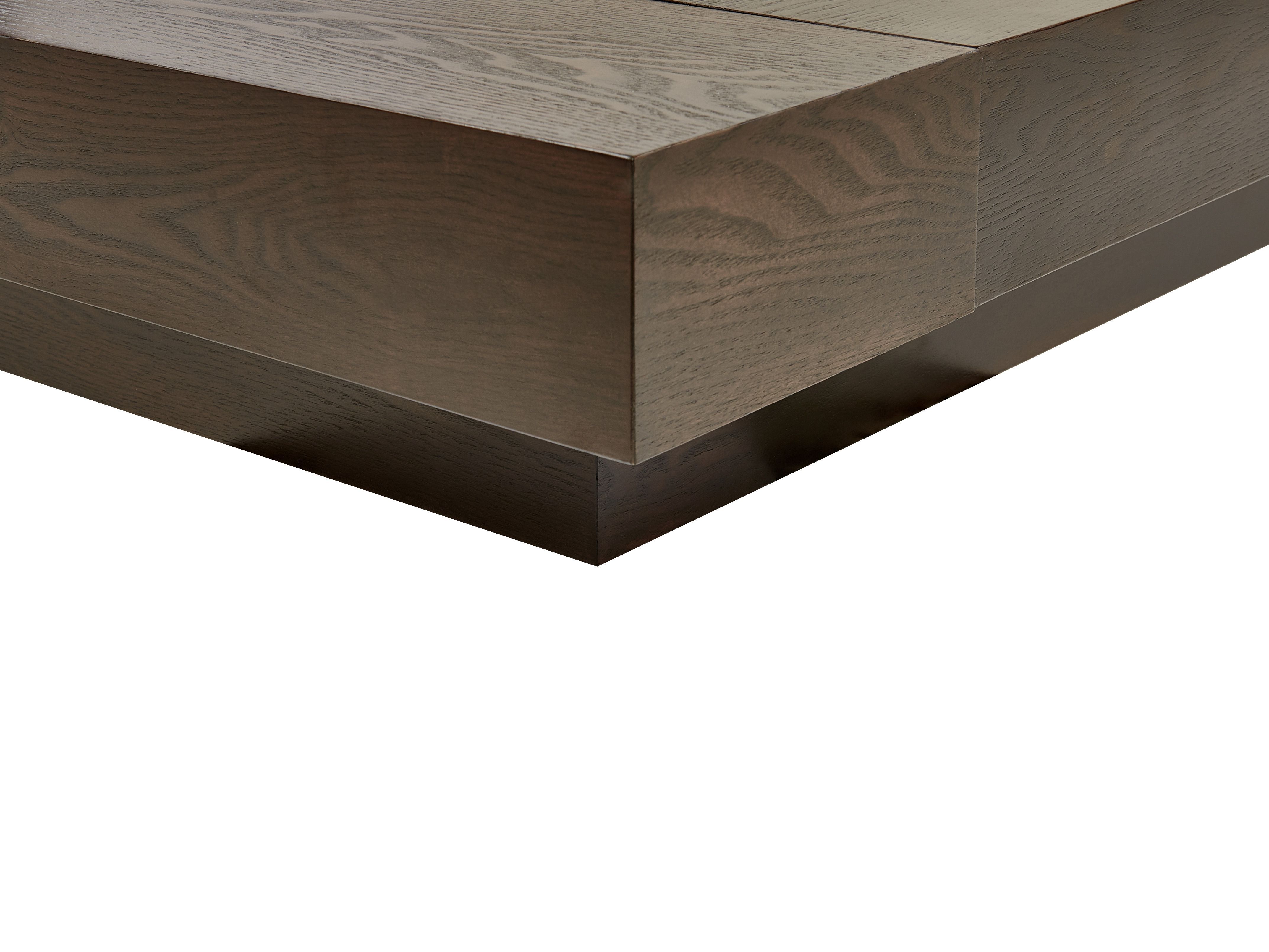Letto ad acqua matrimoniale in legno wenge e pelle bianca 180x200 cm ...