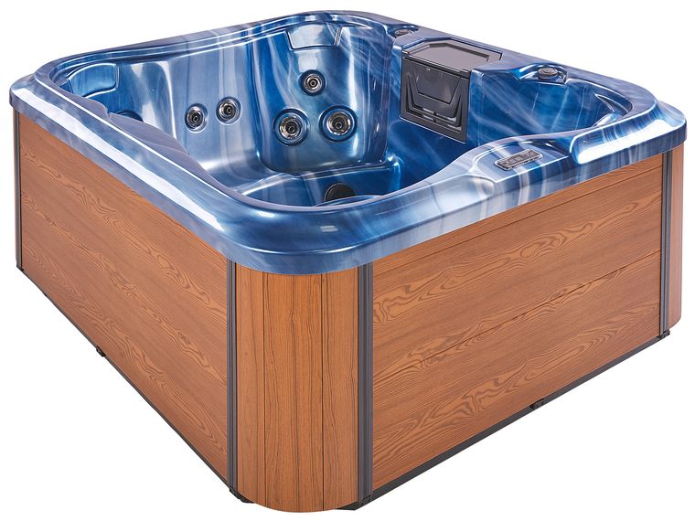 Square Hot Tub with LED Blue ARCELIA | Beliani.co.uk