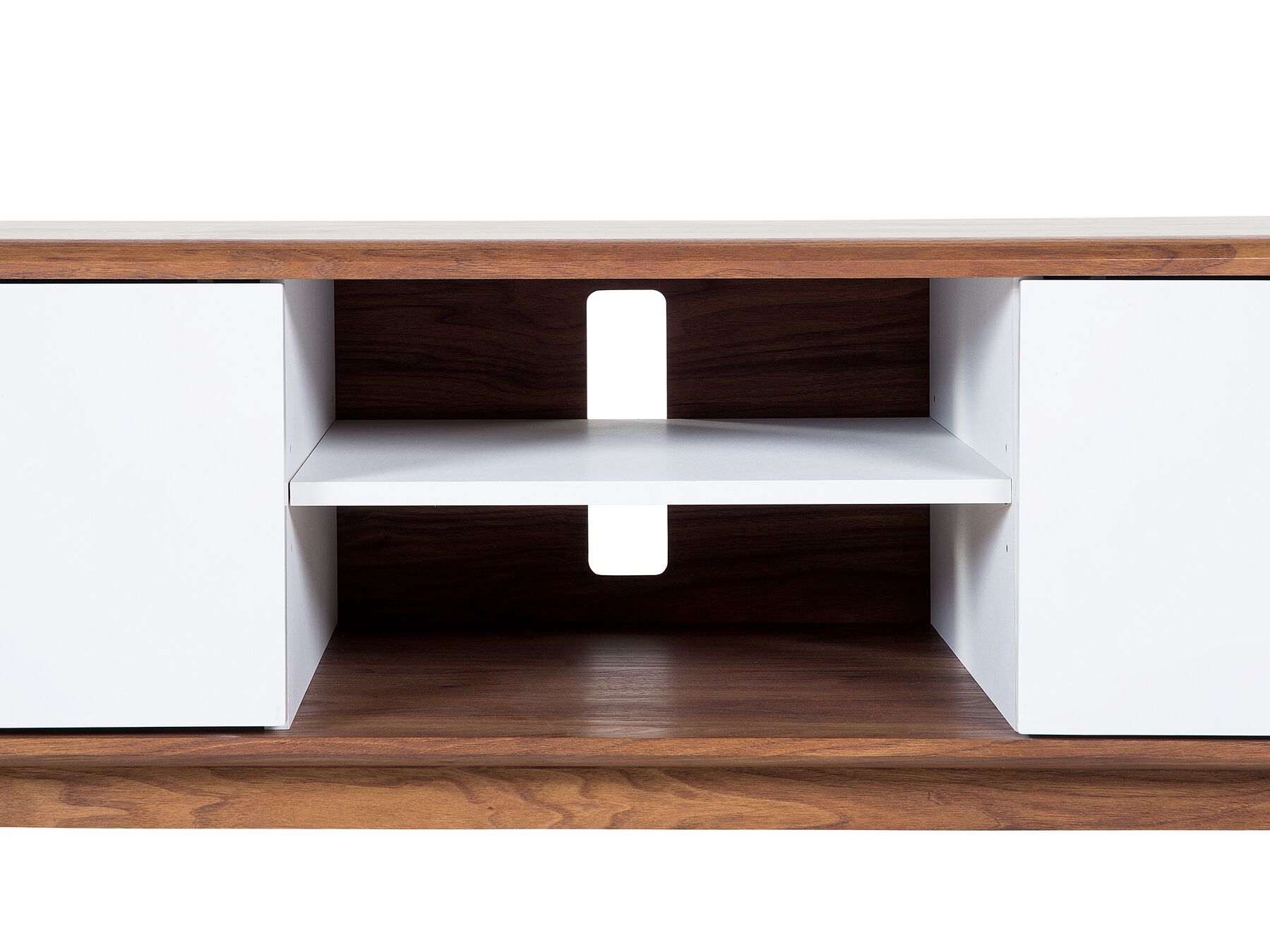 TV Stand Dark Wood with White ROCHESTER | ex Factury at Fair Price ...