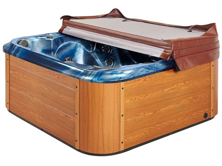 Square Hot Tub with LED Blue TULAROSA | Beliani.co.uk