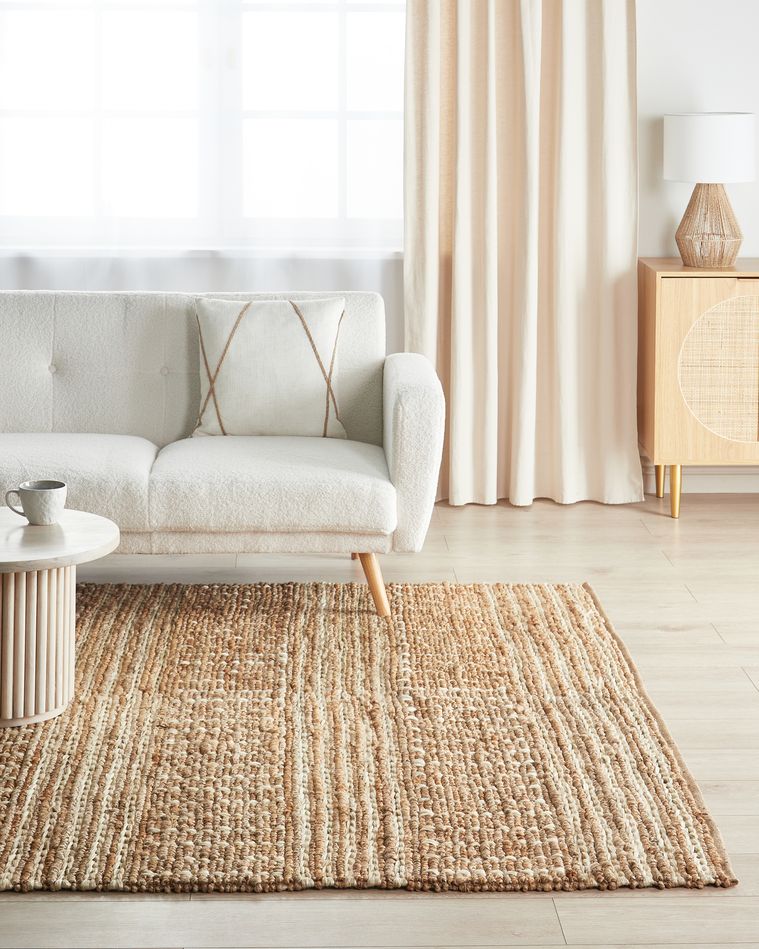 Jute Area Rug 200 x 300 cm Beige KAMBERLI | Beliani.co.uk