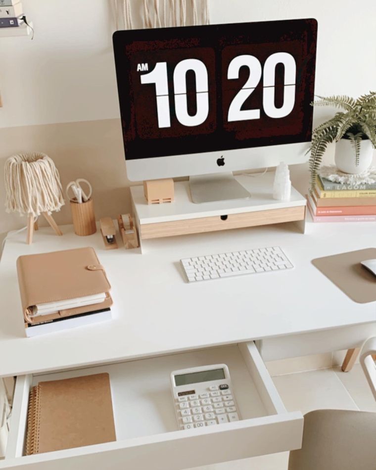 2 Drawer Home Office Desk 120 x 70 cm White SHESLAY | Beliani.co.uk