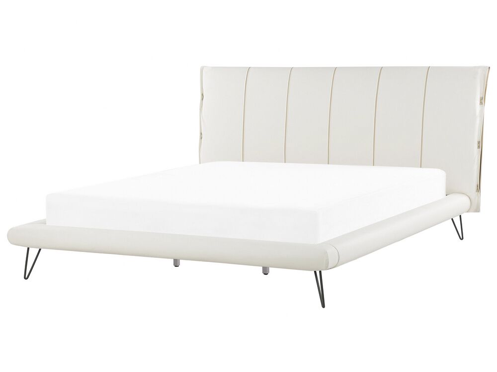 Bed Kunstleer Wit 180 X 200 Cm BETIN Gratis Levering bed-kunstleer-wit-180-x-200-cm-betin-gratis-levering
