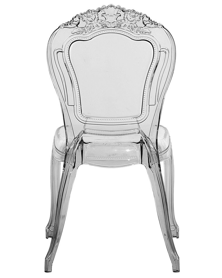 Set of 2 Accent Chairs Acrylic Transparent Black VERMONT | Beliani.co.uk