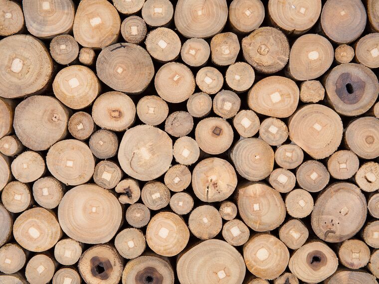 Faldekoráció - Teakfa - 82x82 cm - TWIG | Beliani.hu