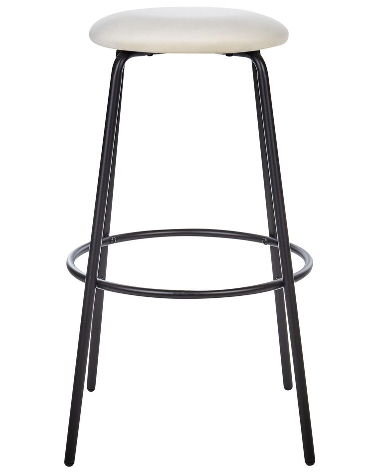Set of 2 Velvet Bar Stools Off-White MORTON | Beliani.co.uk