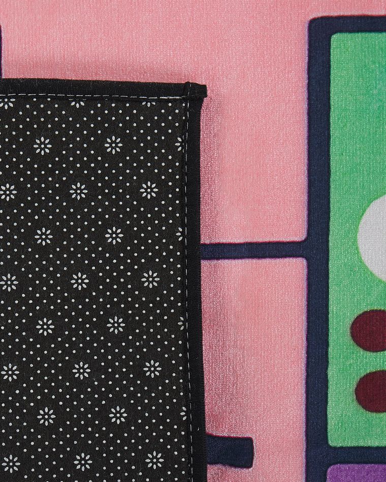 Kids Rug Hopscotch Print 80 x 150 cm Pink HONAZ | Beliani.co.uk