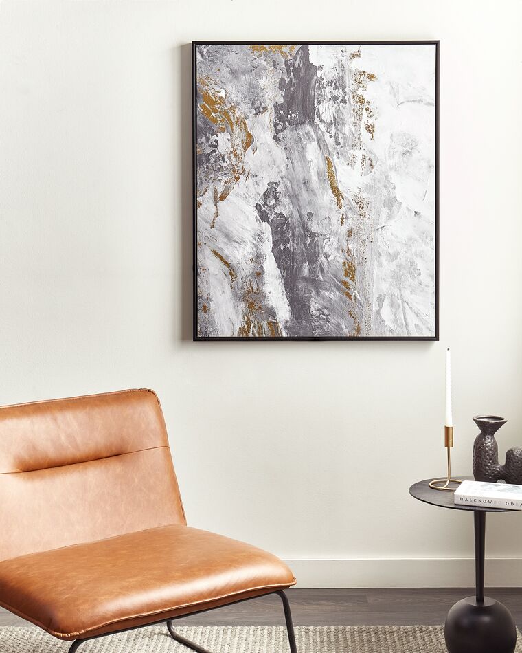 Canvas-taulu harmaa/valkoinen 83 x 103 cm JESI | Beliani.fi