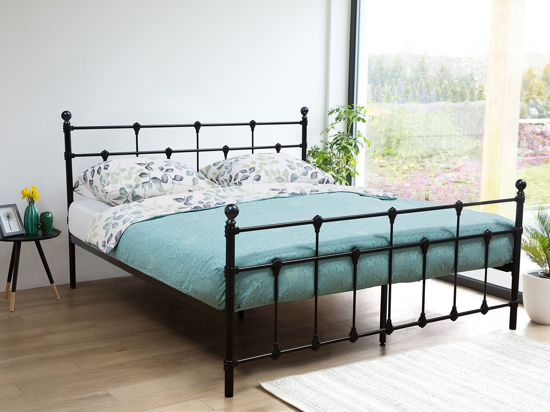 Metal EU Super King Size Bed Frame Black LYNX | Beliani.de
