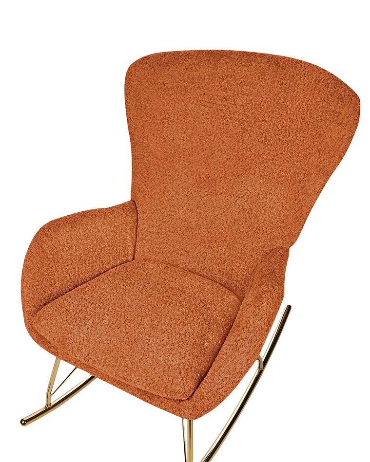 Boucle Rocking Chair Orange ANASET | Beliani.dk