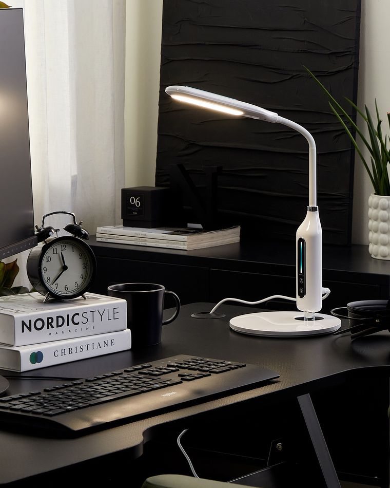 LED Desk Lamp White CYGNUS | Beliani.co.uk