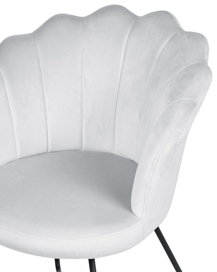 Nojatuoli sametti harmaa LOVELOCK | Beliani.fi