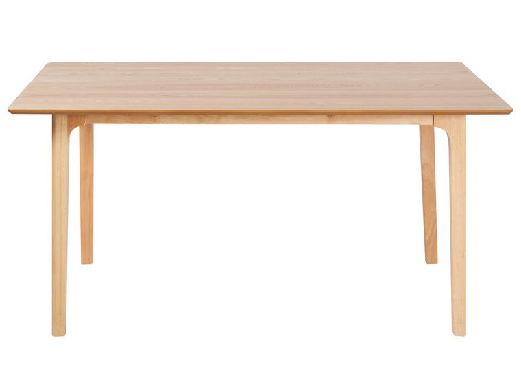 Dining Table 160 x 90 cm Light Wood DELMAS | Beliani.co.uk