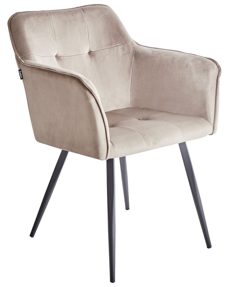 Stol 2 stk Velour brun grå JASMIN | Beliani.no