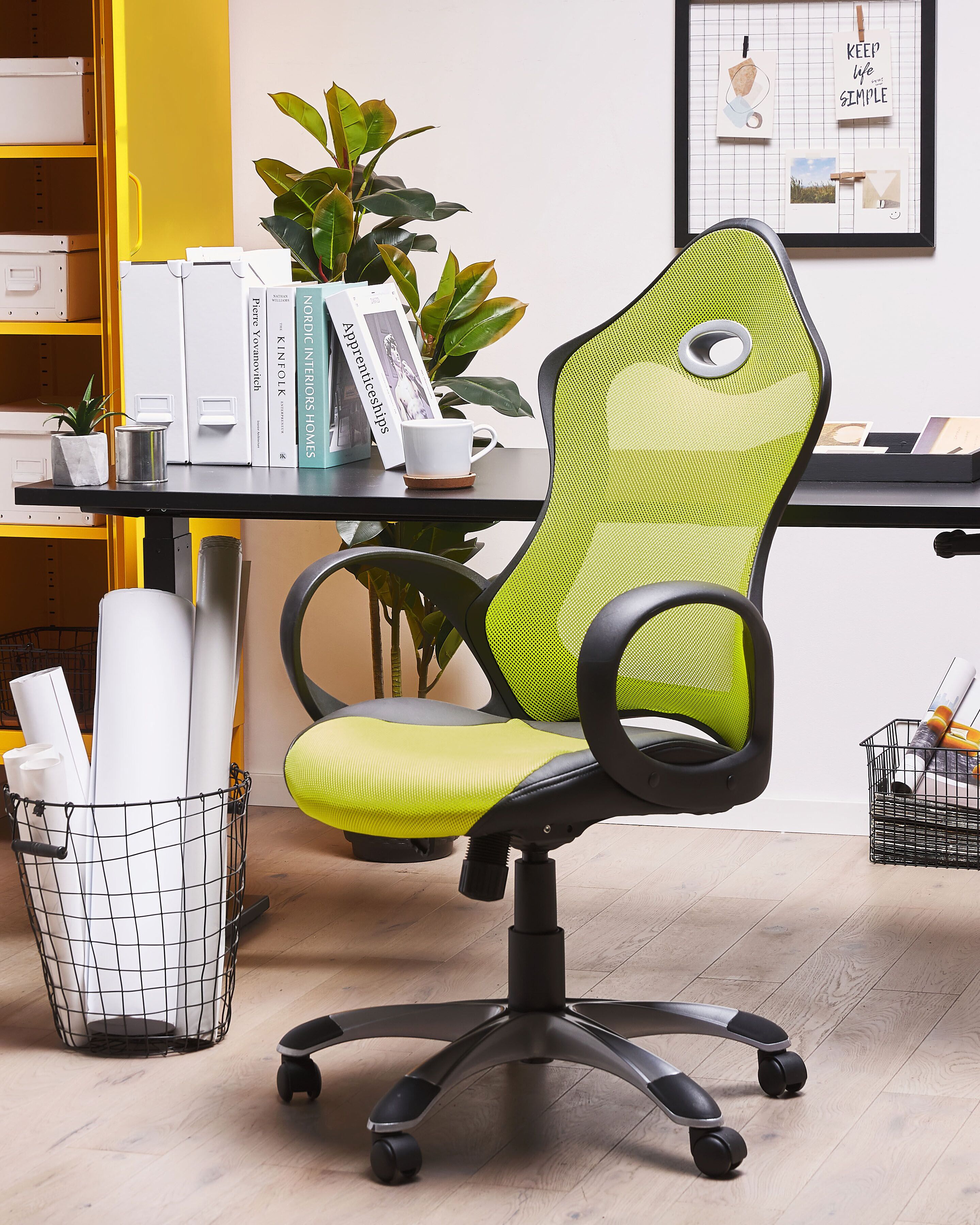 Swivel Office Chair Green iCHAIR | Beliani.co.uk