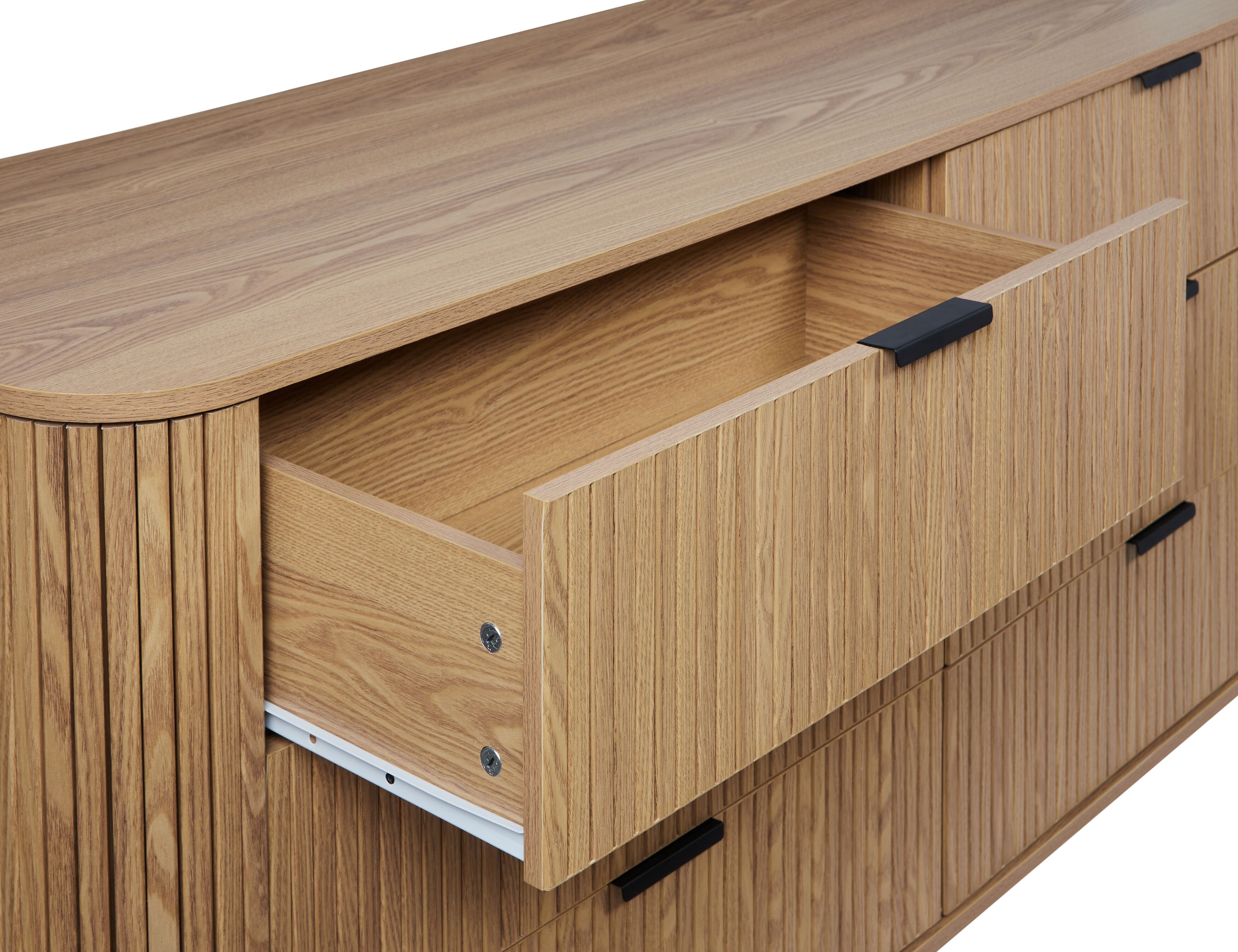 6 Drawer Chest Light Wood BRADLEY | Beliani.co.uk