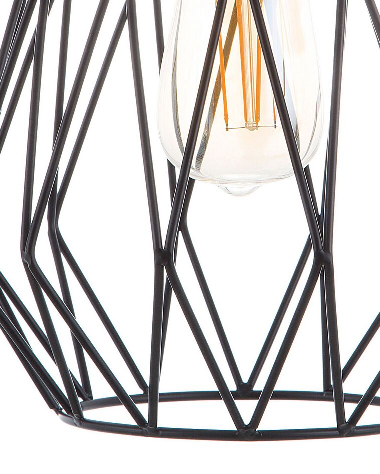Metal Pendant Lamp Black MAGRA | Beliani.co.uk