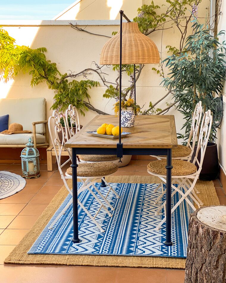 Outdoor Area Rug 120 x 180 cm Turquoise NAGPUR | Beliani.co.uk