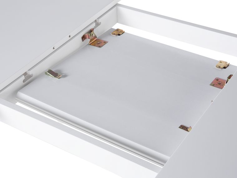 Extending Dining Table 120/160 x 80 cm White SANFORD | Beliani.co.uk