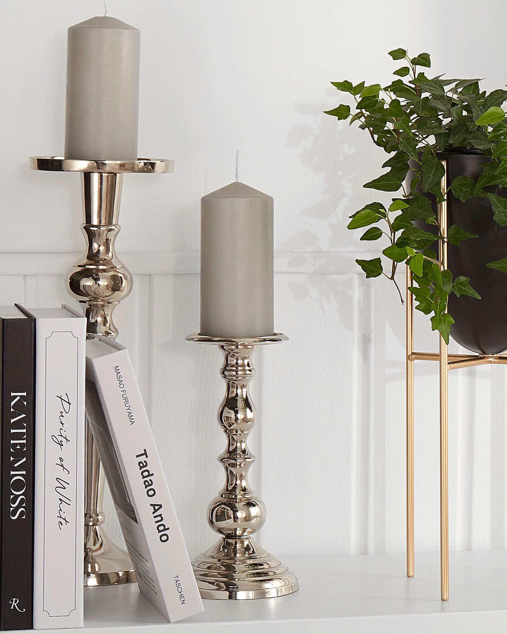 Bougeoir en métal argenté BUSAT | Beliani.fr