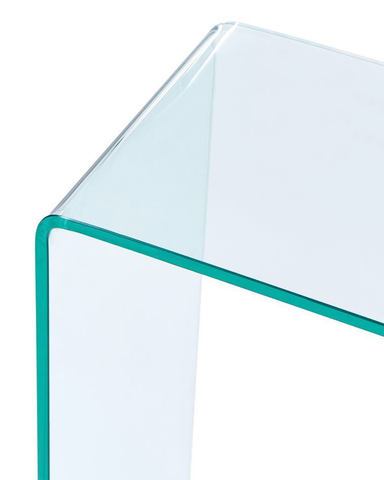 Glass Console Table Transparent KENDALL | Beliani.co.uk