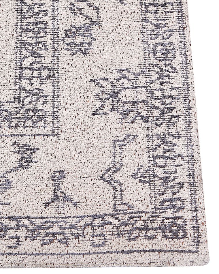 Cotton Runner Rug 80 x 300 cm Beige GOLLER | Beliani.co.uk