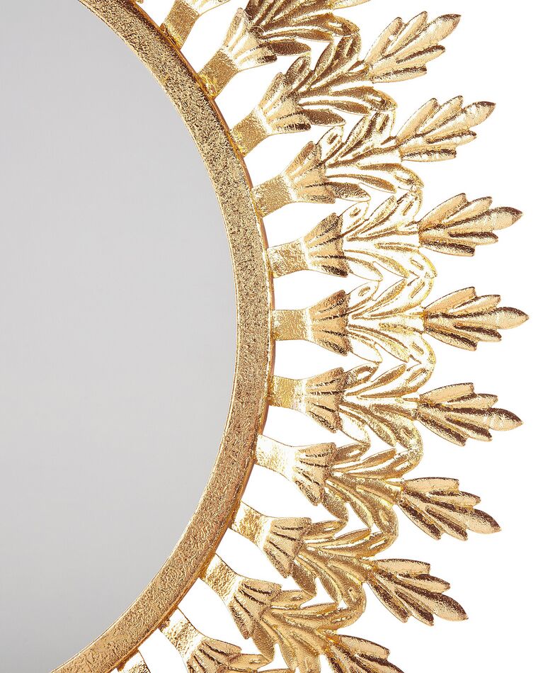 Specchio da parete tondo ø60 cm in oro VOREY | Beliani.it