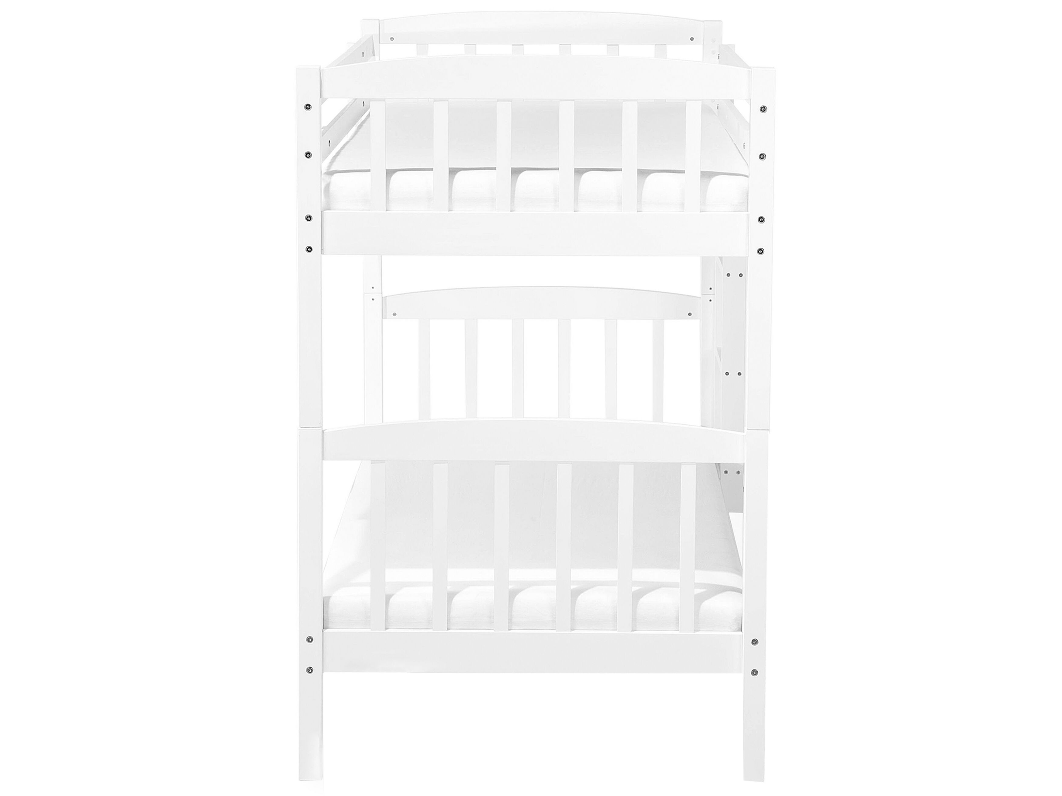 Wooden EU Single Size Bunk Bed White REVIN | Beliani.co.uk