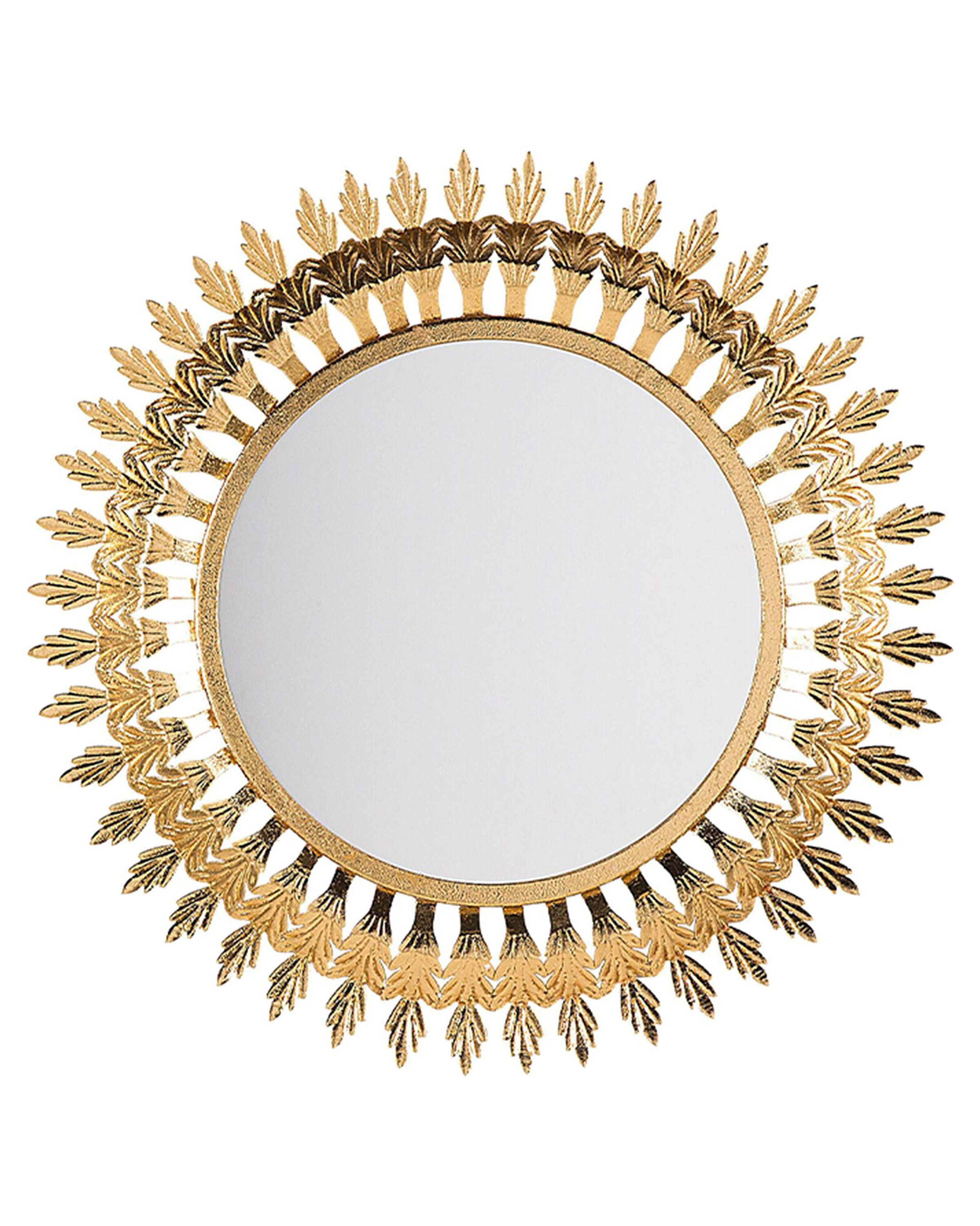Wandspiegel Gold Rund