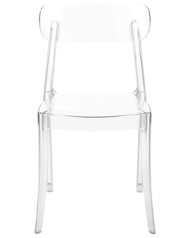 Set of 2 Dining Chairs Transparent COVINGTON | Beliani.co.uk