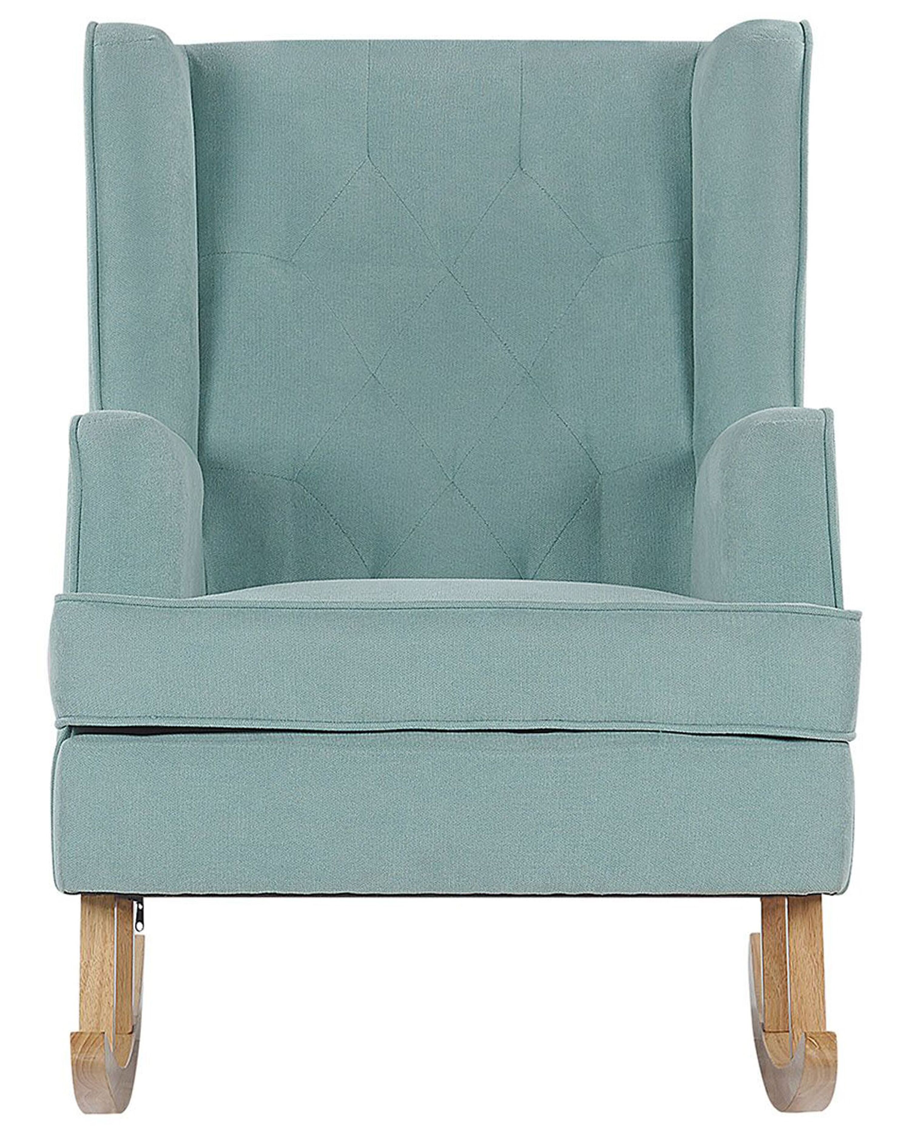 Fabric Rocking Chair Mint Green TRONDHEIM II | Beliani.co.uk