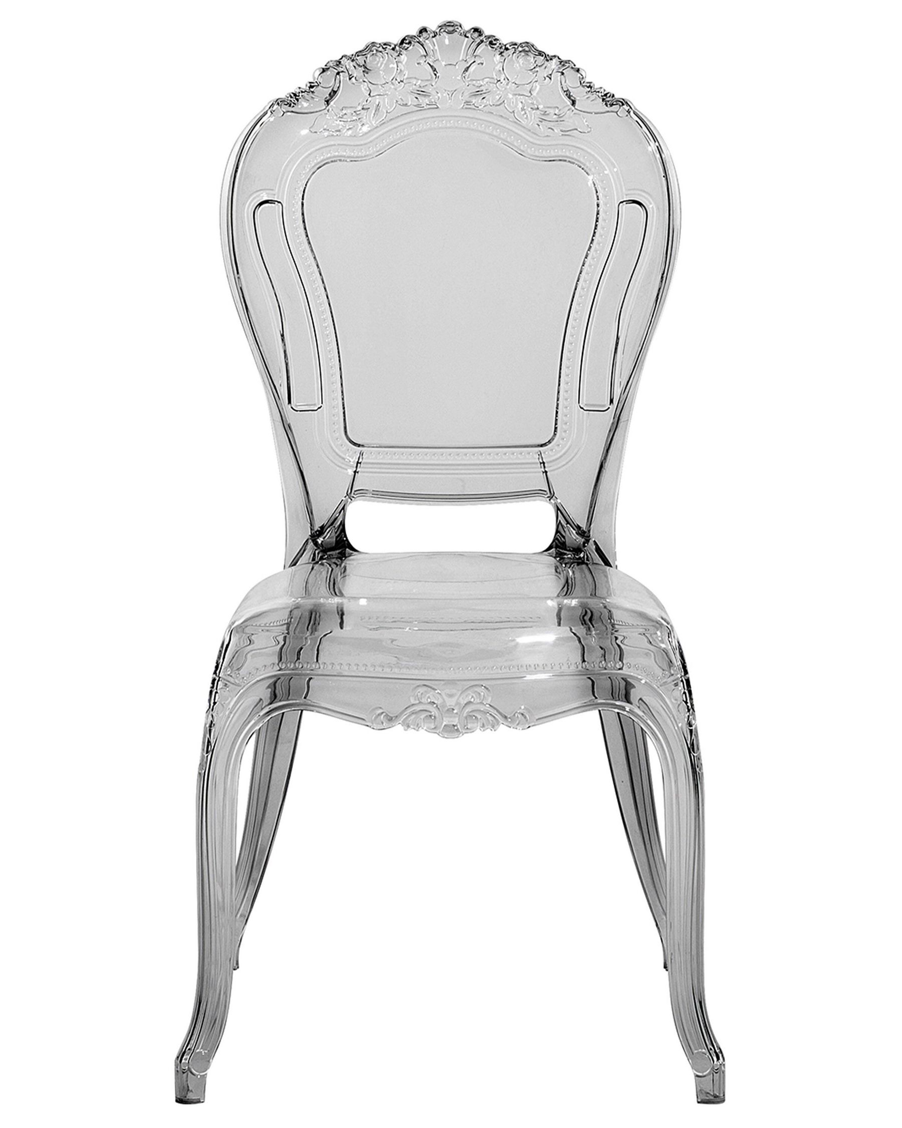 Set of 2 Accent Chairs Acrylic Transparent Black VERMONT | Beliani.co.uk