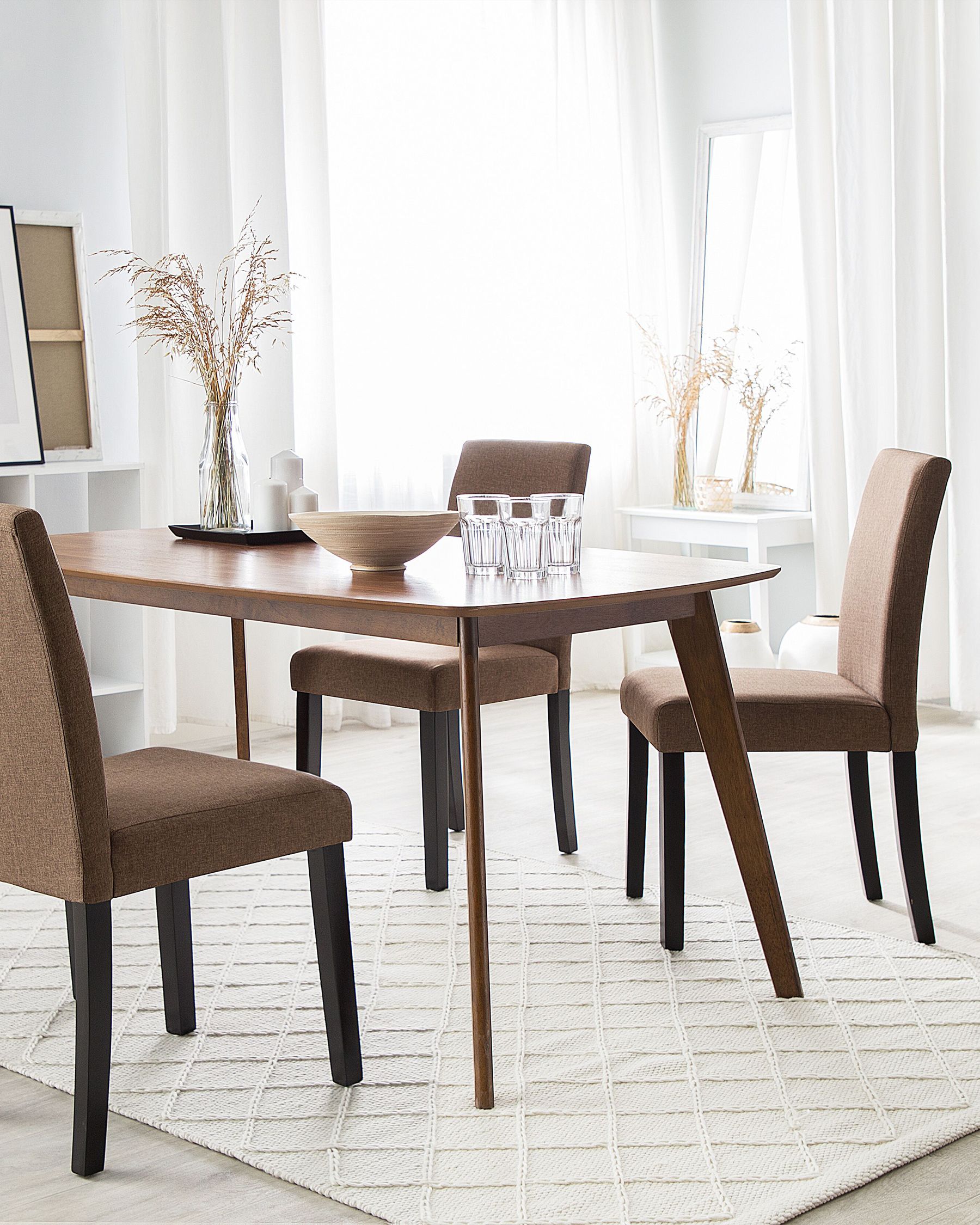 Teppich Wolle cremeweiß 160 x 230 cm Kurzflor ELLEK | Beliani.at