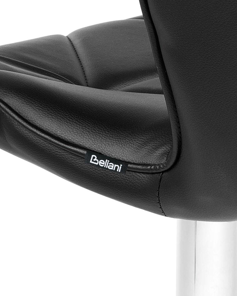 Barhocker Kunstleder schwarz höhenverstellbar 2er Set VALETTA | Beliani.at