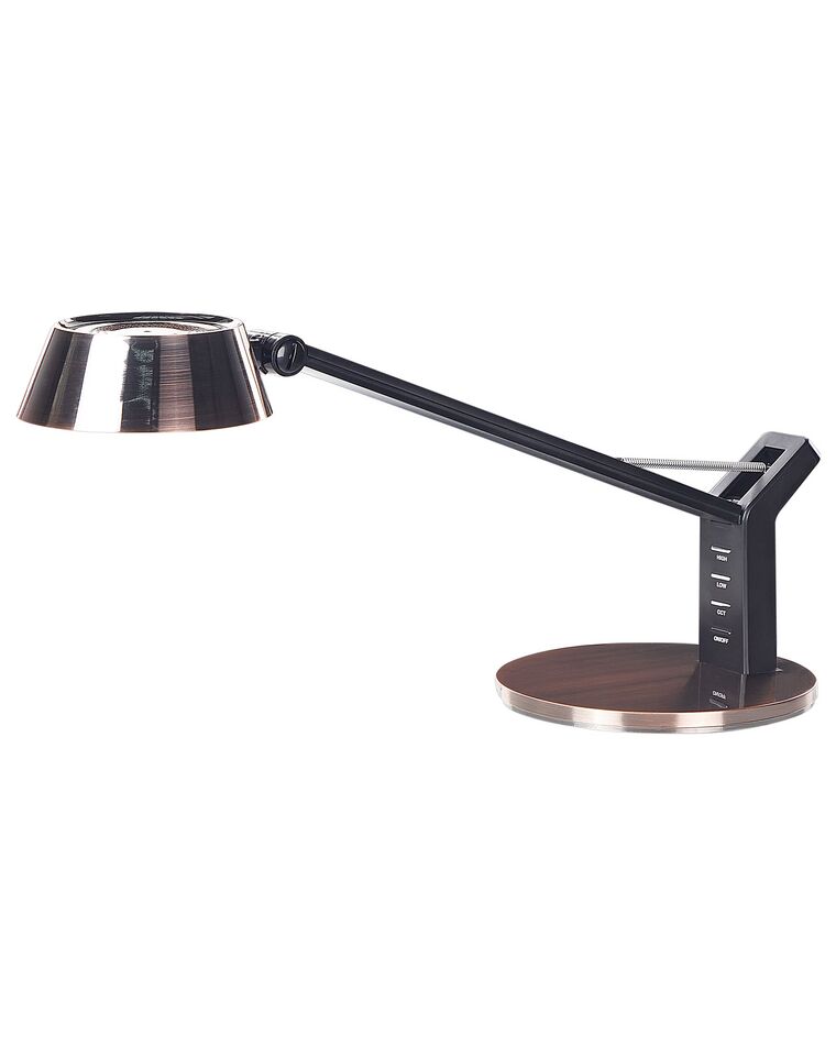 Metal LED bordlampe med USB-port kobber CHAMAELEON | Beliani.dk