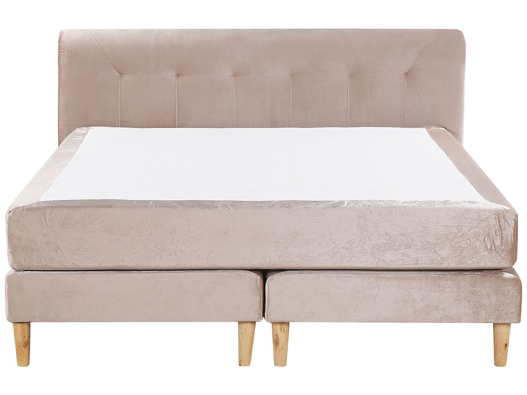 Boxspringbett Samtstoff beige 160 x 200 cm MARQUISE | Beliani.de