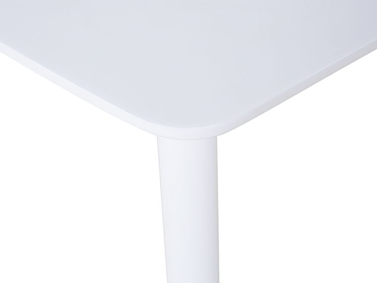 Extending Dining Table 120/160 x 80 cm White SANFORD | Beliani.co.uk