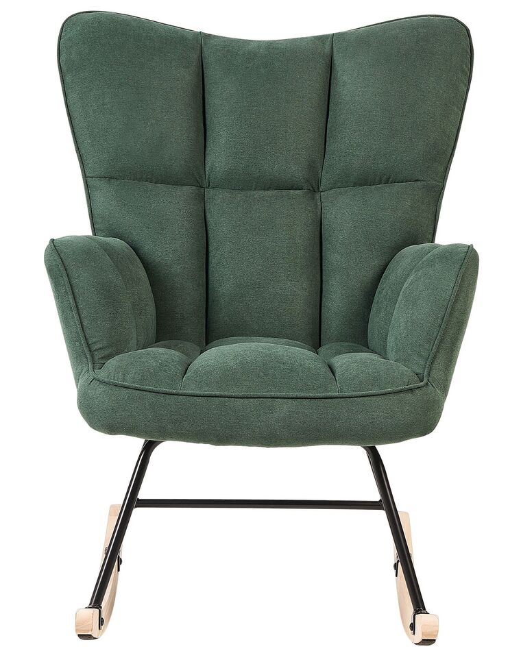 Rocking Chair Dark Green OULU | ex Factury at Fair Price - Right to ...